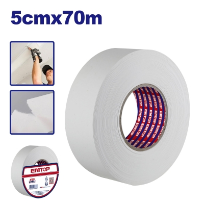 Cinta de papel para Drywall 5cm x 70mt EMTOP EMJFT1170 – Distribuidora PSB